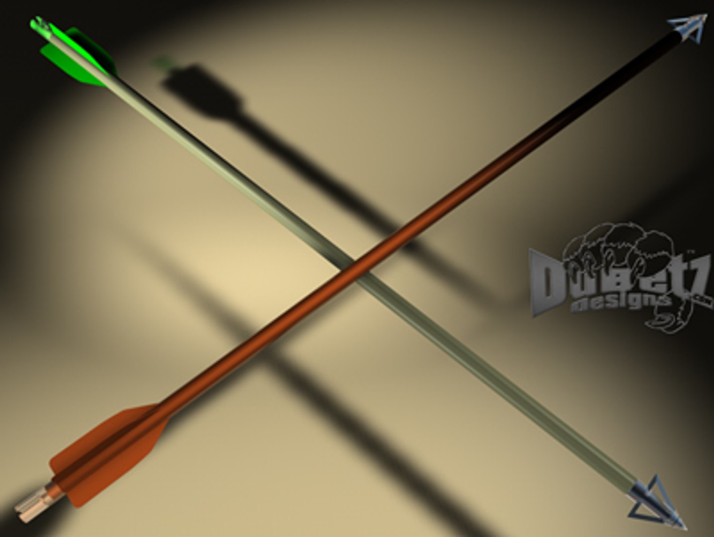 Set Arrow 1 Bows 3d Dxf