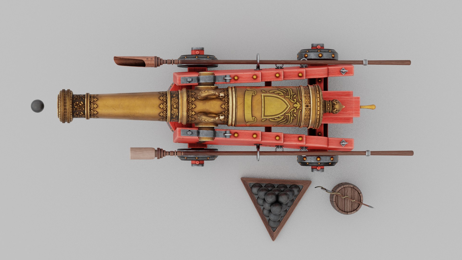 3D O Kit 01 Cannon Kit 04 Of 05 Treasure Cannon - TurboSquid 2001538