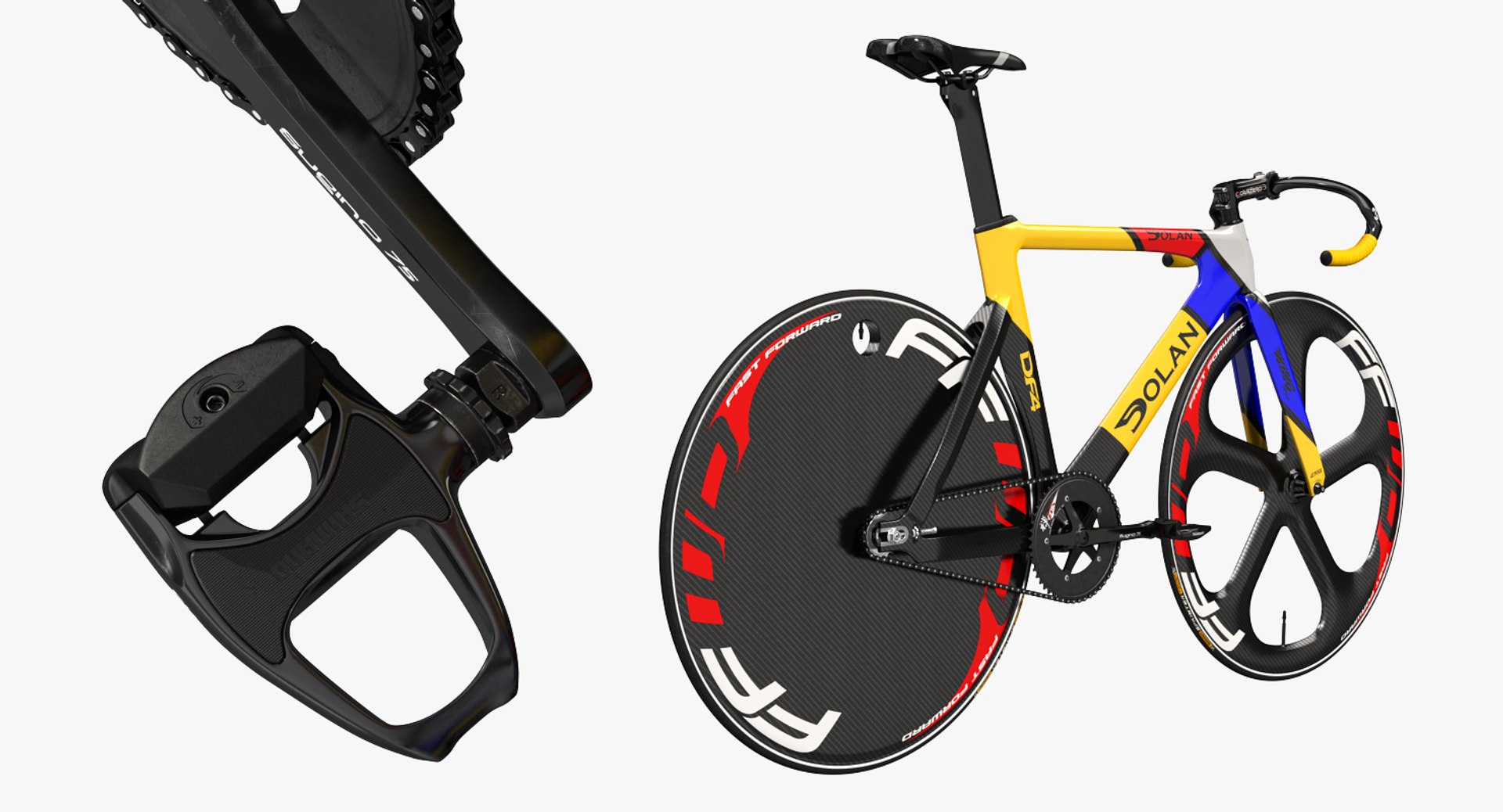 3D Model Colored Track Bike Dolan - TurboSquid 1329547