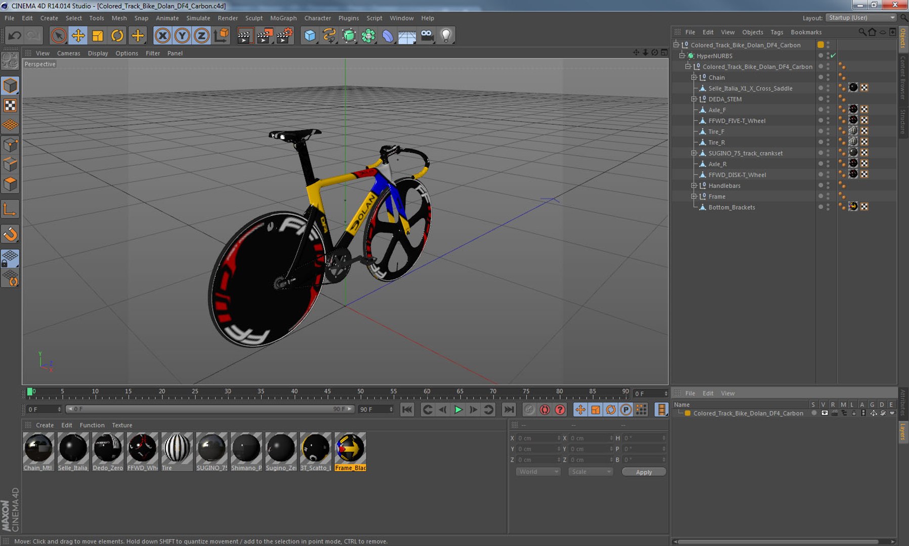 3D Model Colored Track Bike Dolan - TurboSquid 1329547