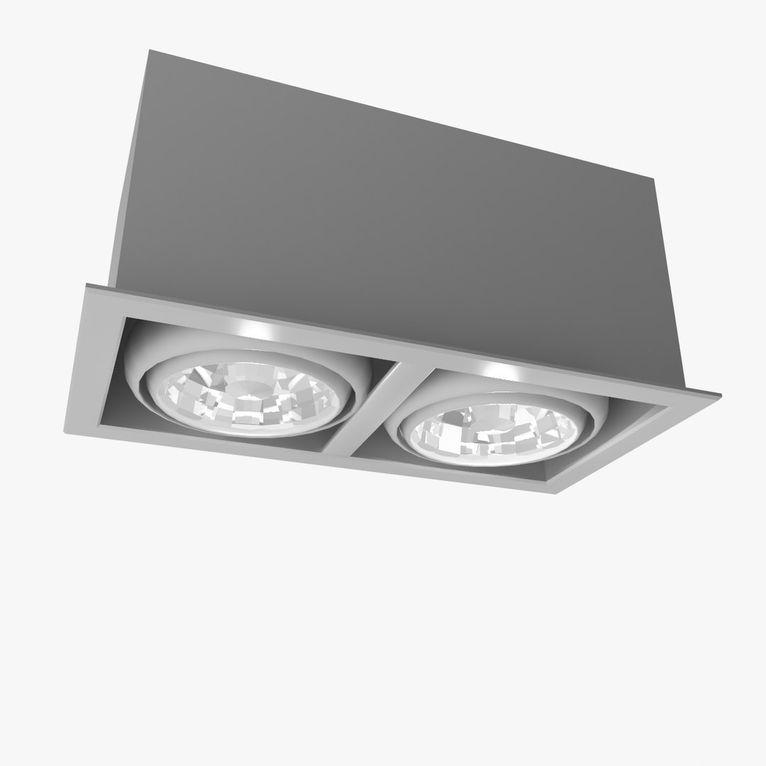 Double spot light fixture 3D model - TurboSquid 1191253