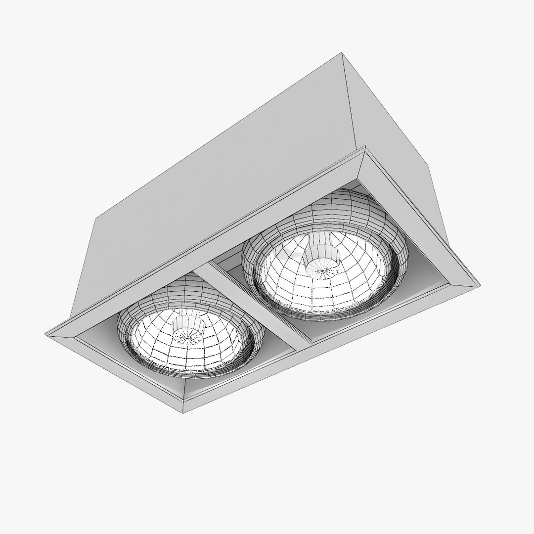 Double spot light fixture 3D model - TurboSquid 1191253