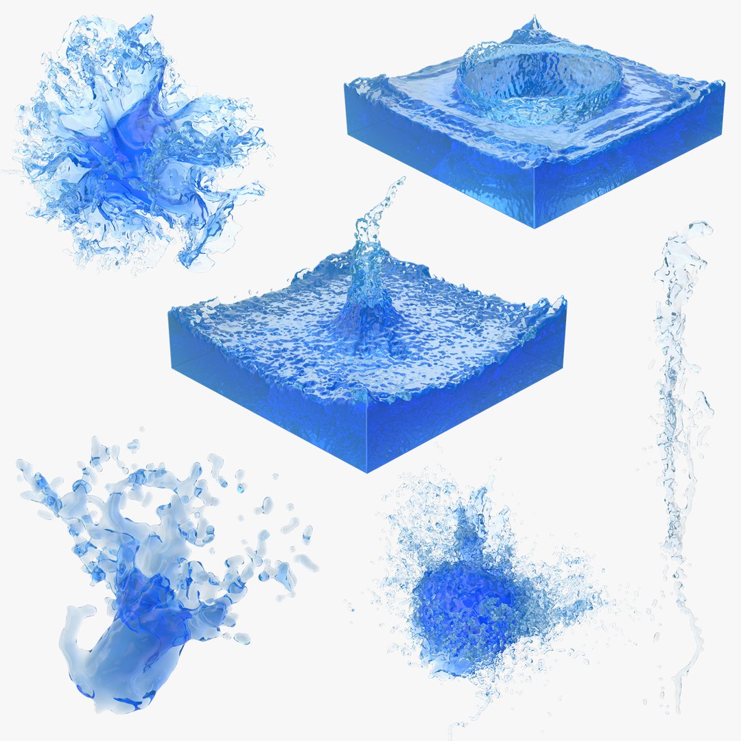 Liquid Splash Models Collection Model - TurboSquid 2221827