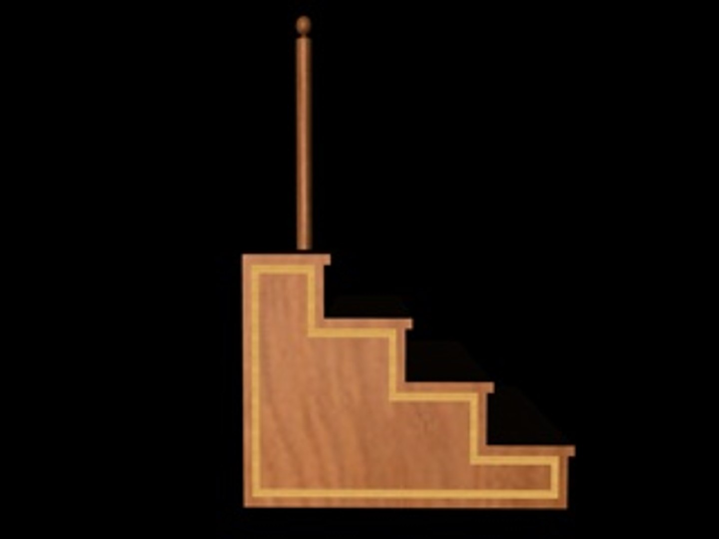 3d wooden steps library