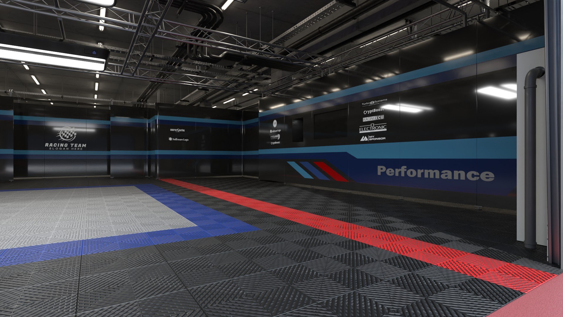 Racing Team Garage 6 3D - TurboSquid 2280526