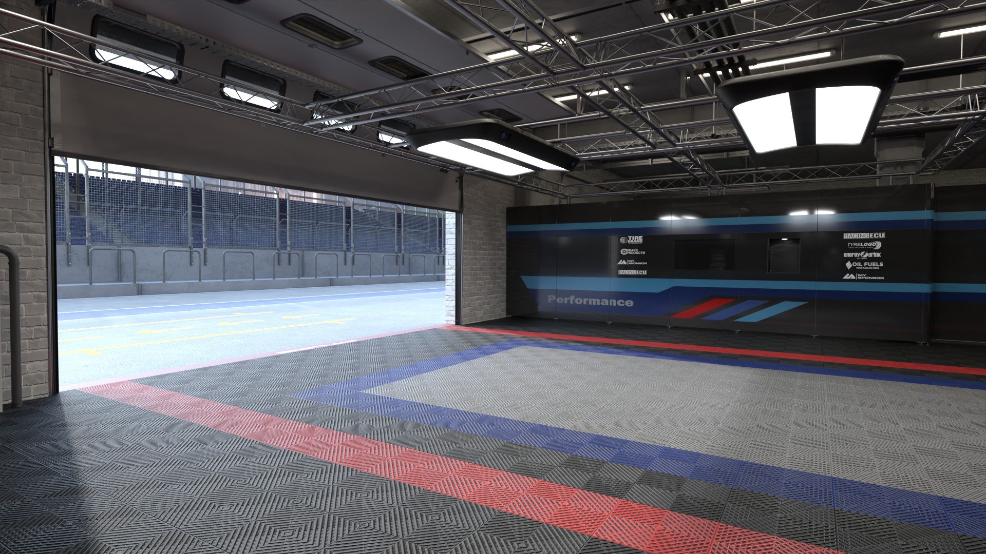 Racing Team Garage 6 3D - TurboSquid 2280526