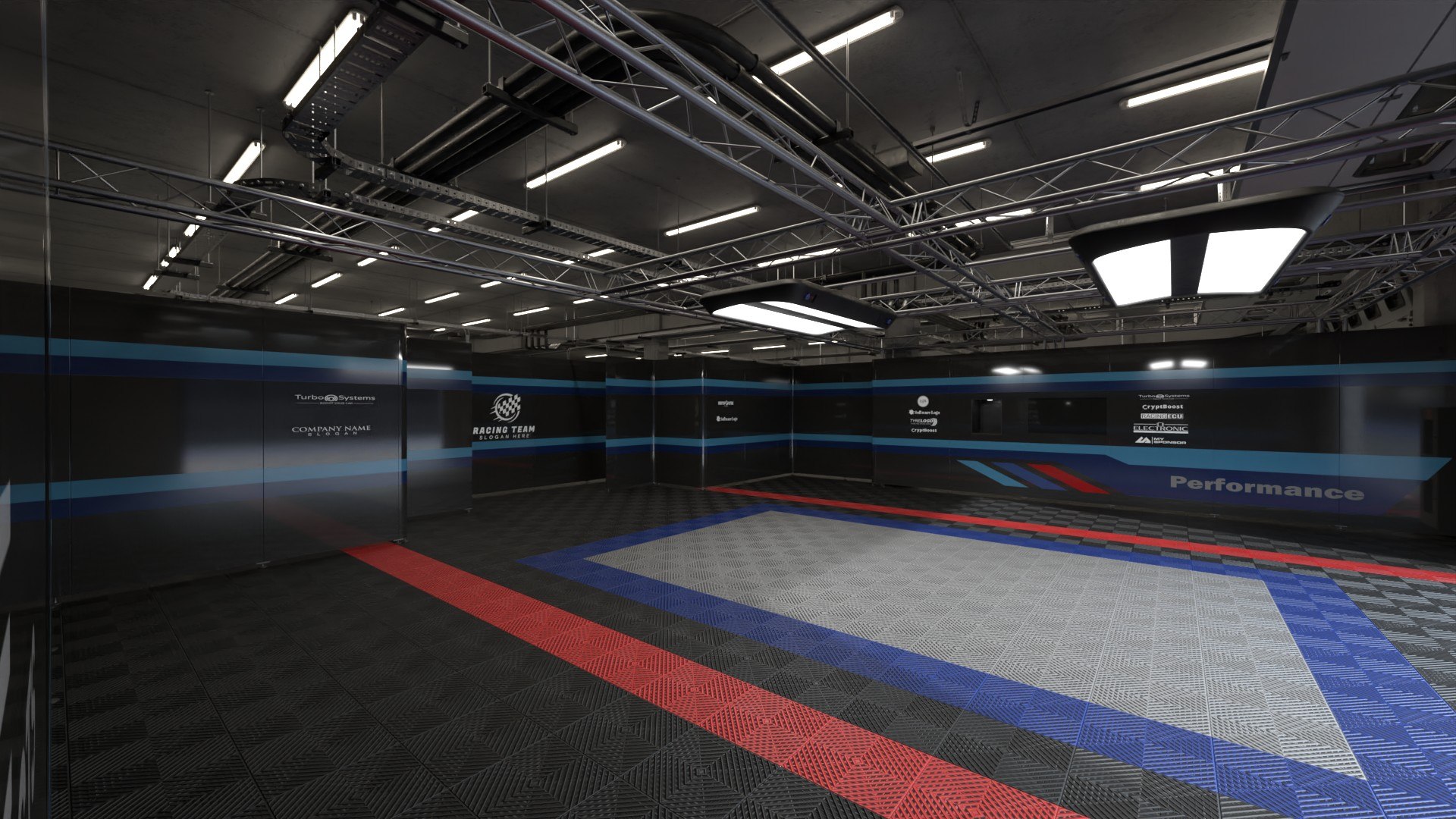 Racing Team Garage 6 3D - TurboSquid 2280526