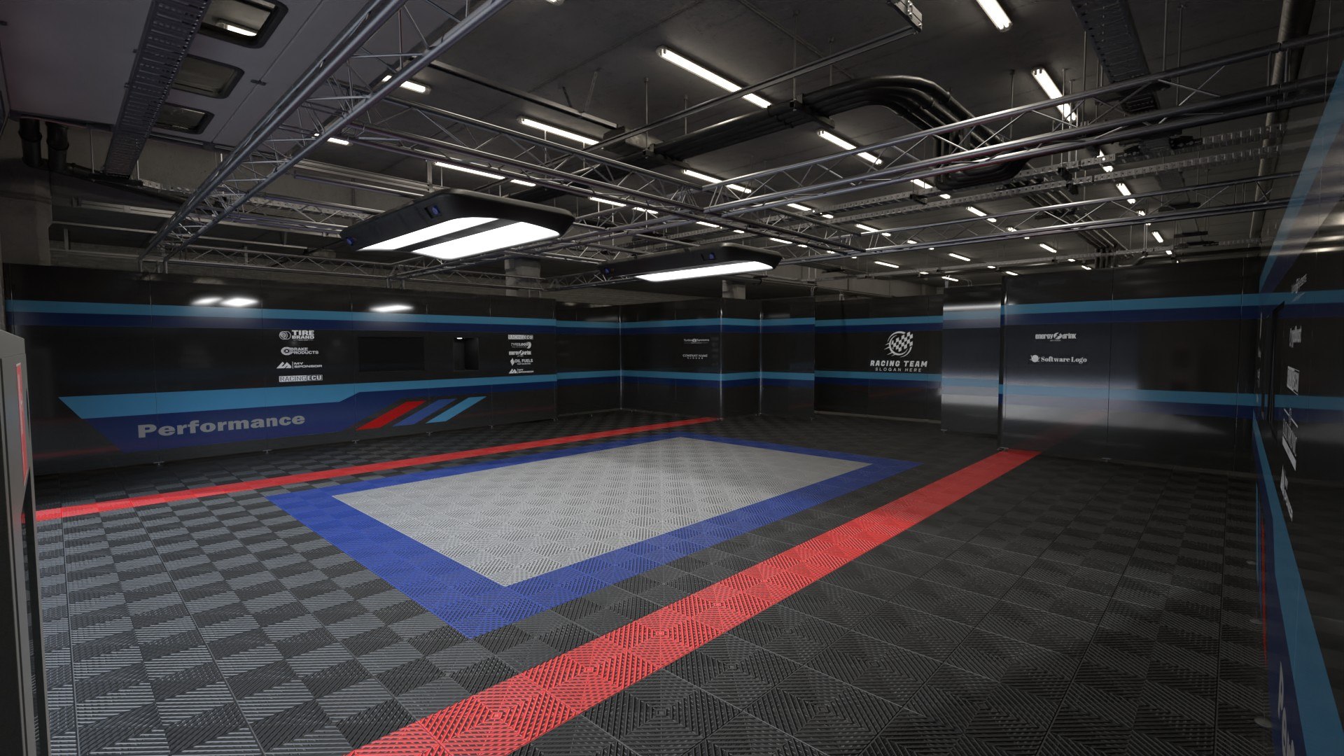 Racing Team Garage 6 3D - TurboSquid 2280526