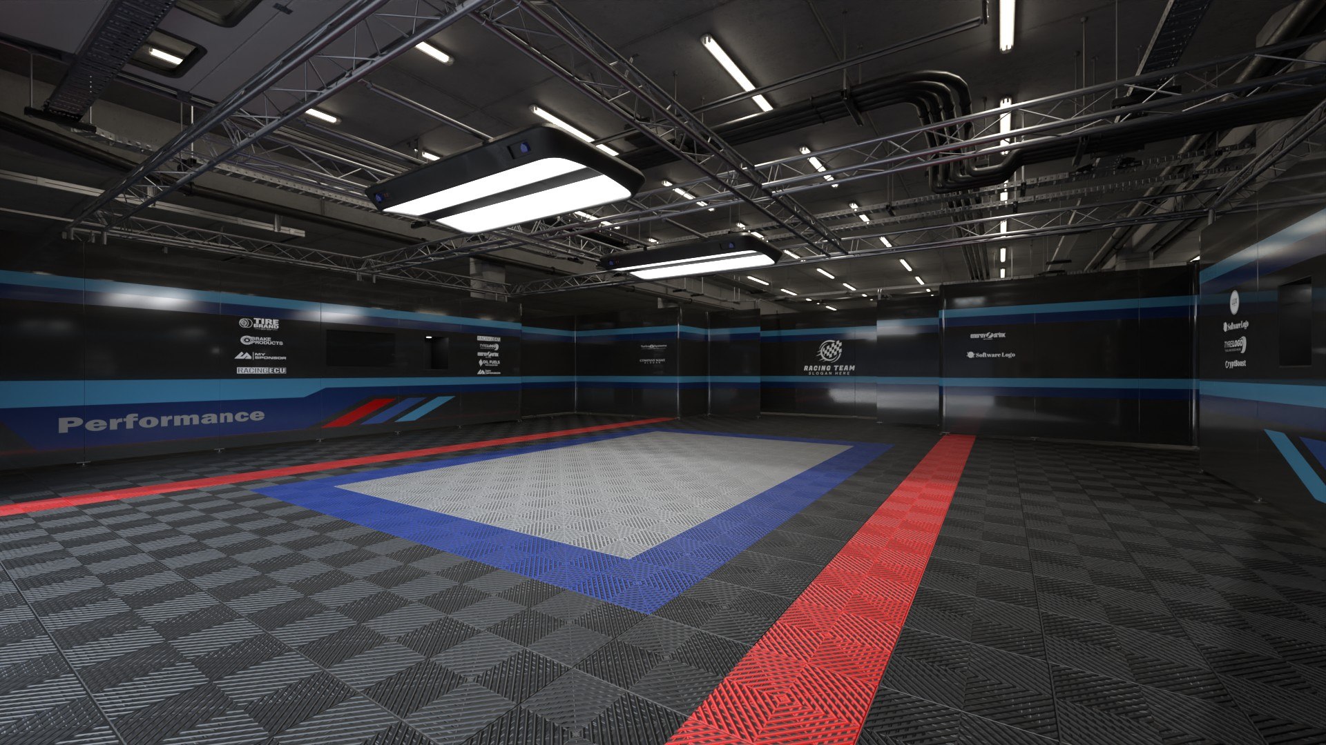 Racing Team Garage 6 3D - TurboSquid 2280526