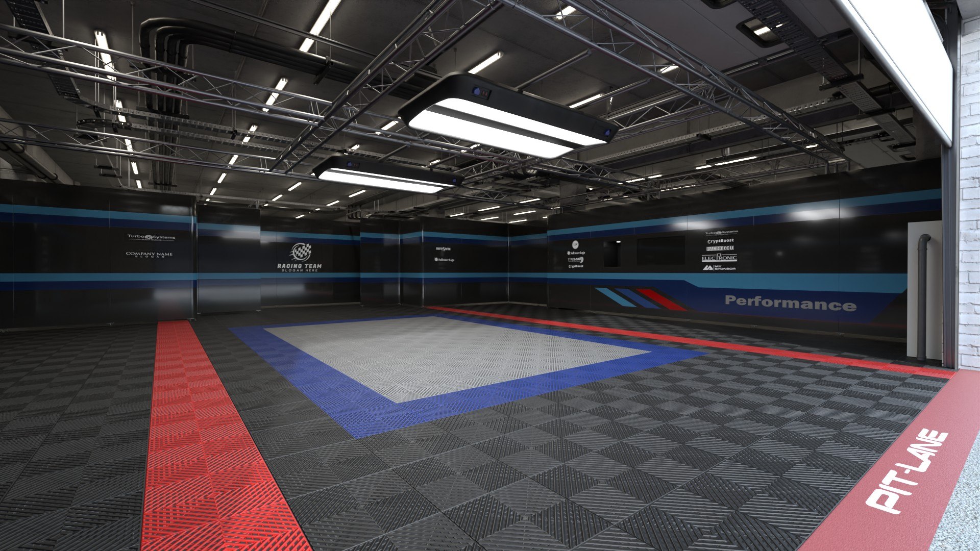 Racing Team Garage 6 3D - TurboSquid 2280526