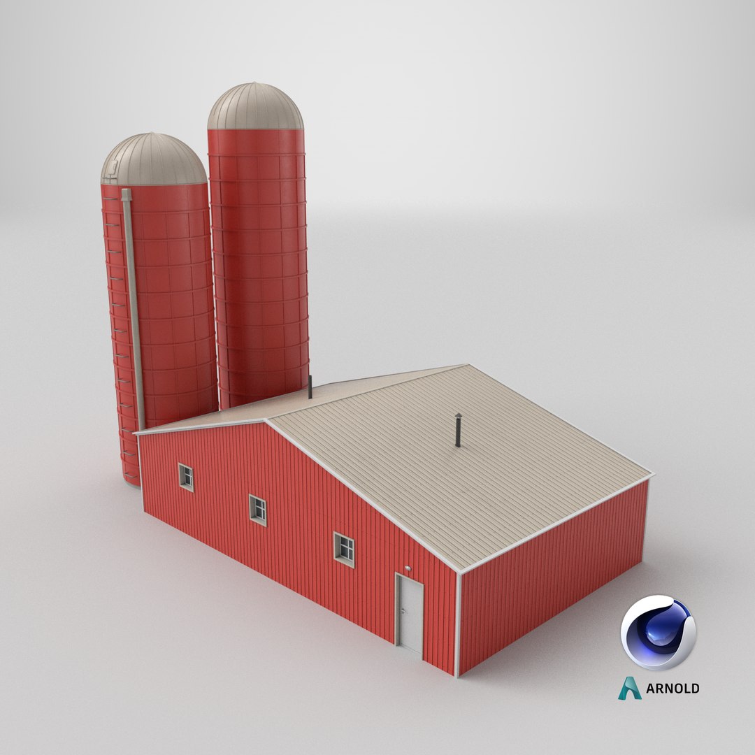 3D Model Red Farm Building 21 - TurboSquid 2469602