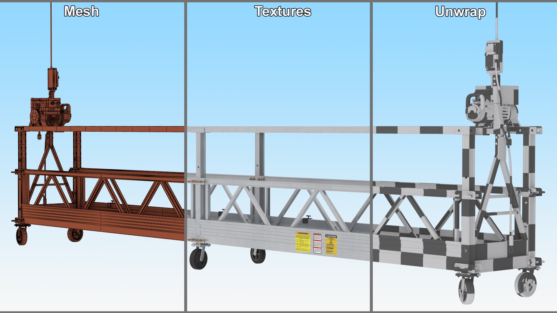 Double Window Cleaning Platform With Fastening To Roof 3D - TurboSquid ...