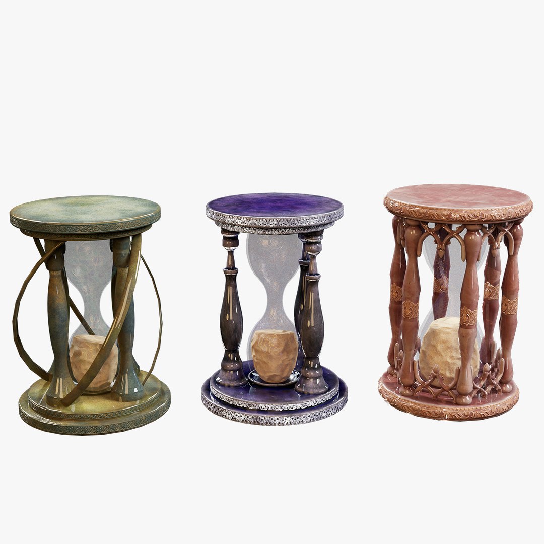 Elegant Marble Hourglass Set 3D Model - TurboSquid 2414062