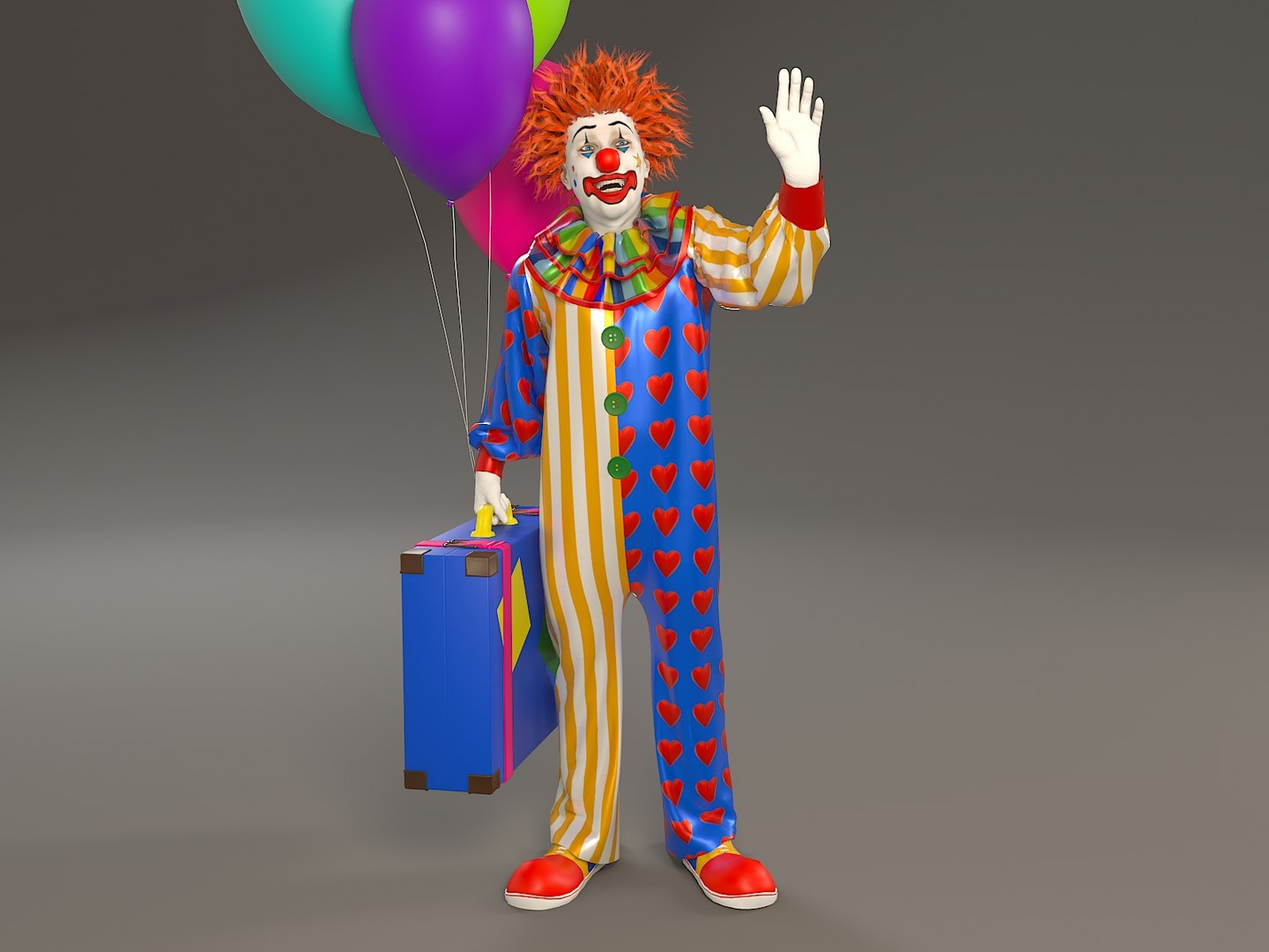 Male Clown 002 Modeled 3D Model - TurboSquid 1460841