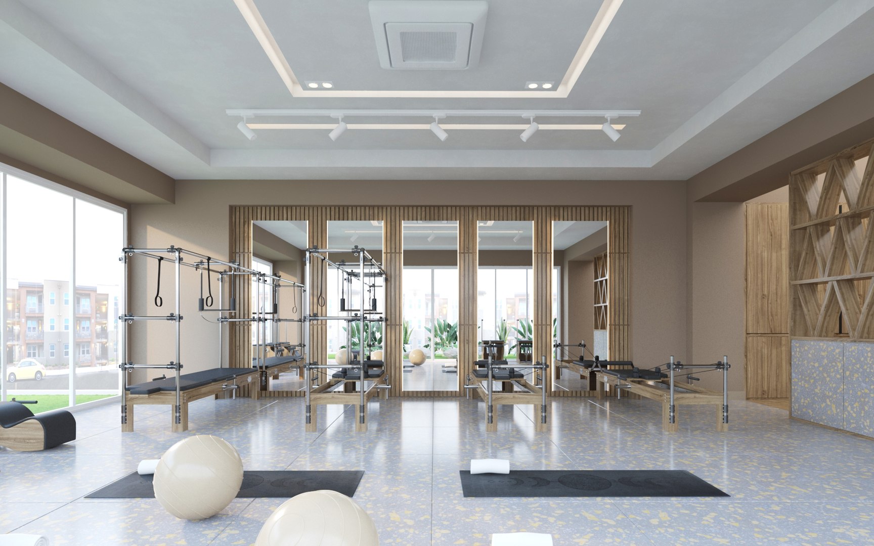 Pilates Reformer Studio Interior 3D Model - TurboSquid 1955494