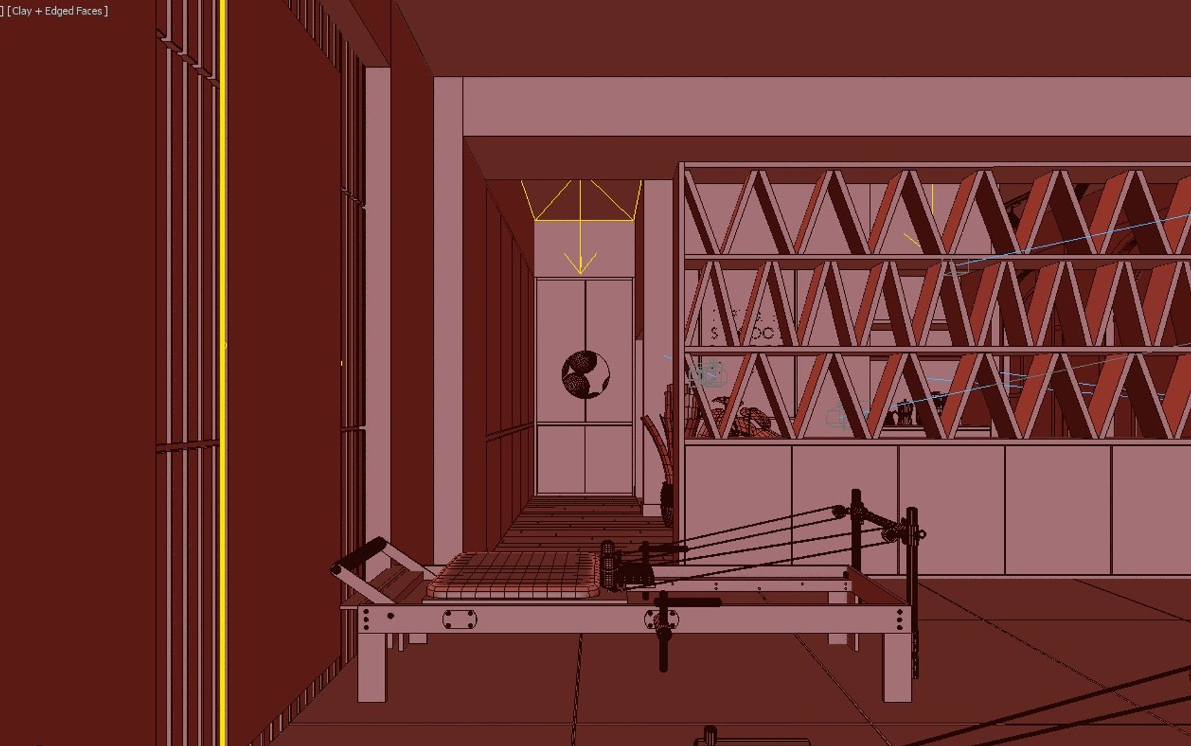 Pilates Reformer Studio Interior 3D Model - TurboSquid 1955494