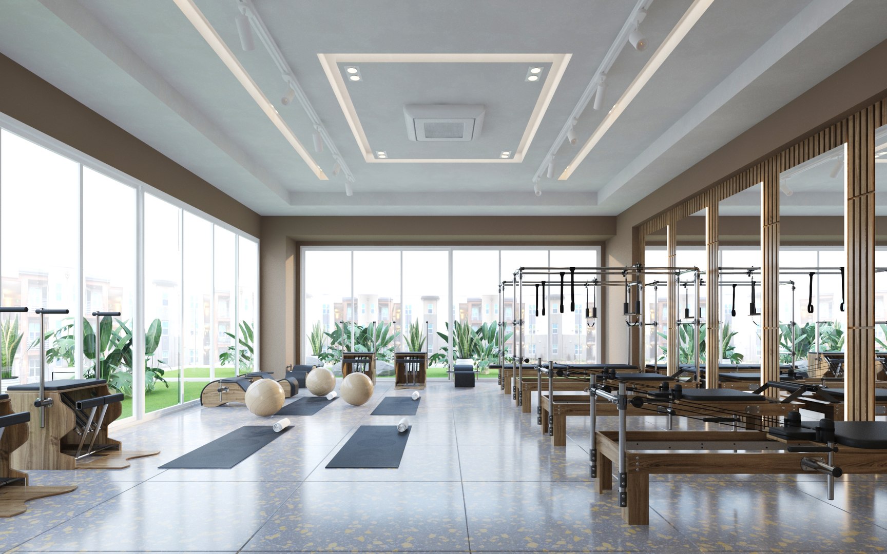 Pilates Reformer Studio Interior 3D Model - TurboSquid 1955494