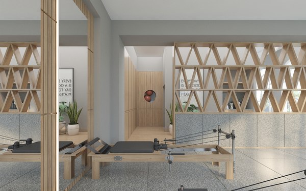 Pilates Reformer Studio Interior 3D model - TurboSquid 1955494