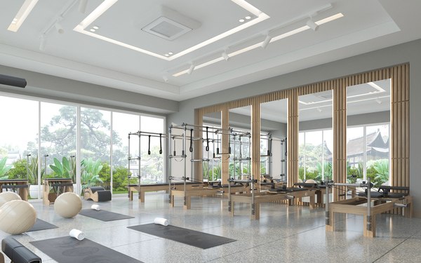 Pilates Reformer Studio Interior 3D model - TurboSquid 1955494