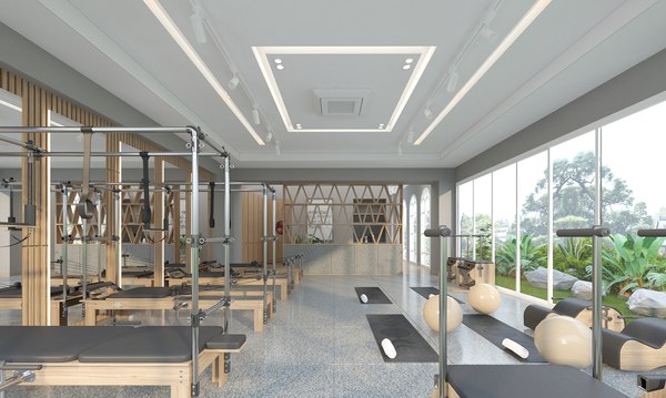 Pilates Reformer Studio Interior 3D model - TurboSquid 1955494