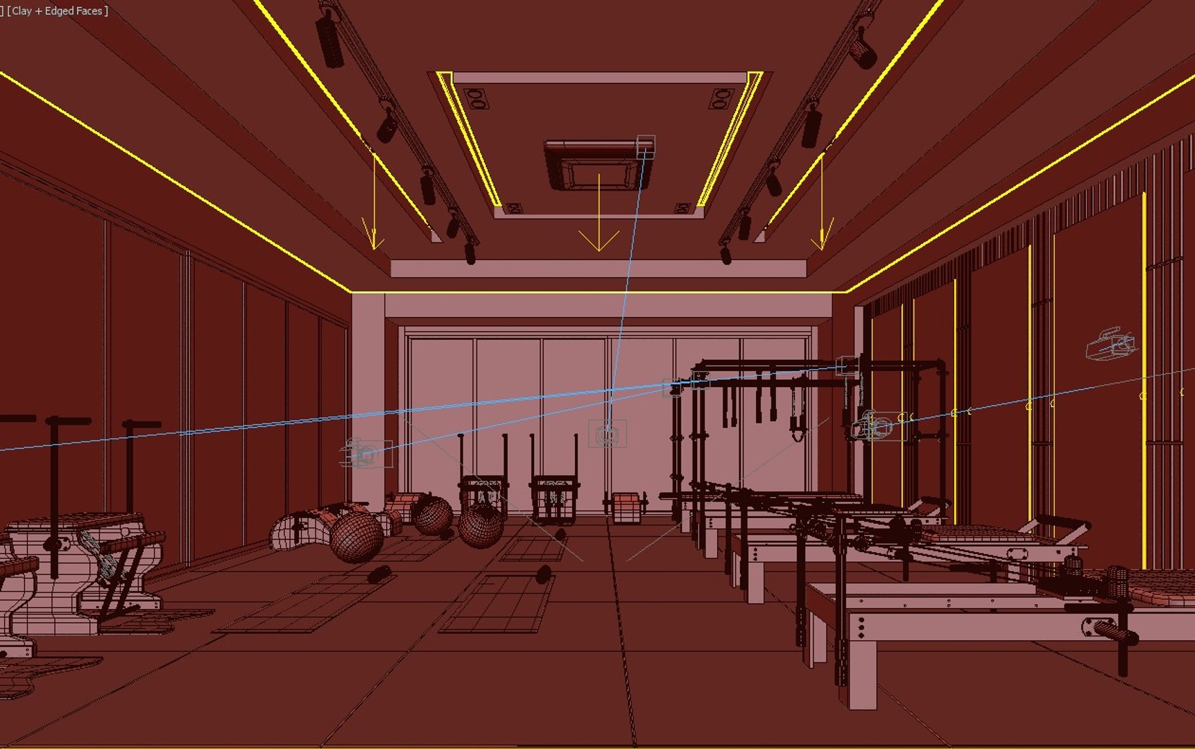 Pilates Reformer Studio Interior 3D Model - TurboSquid 1955494