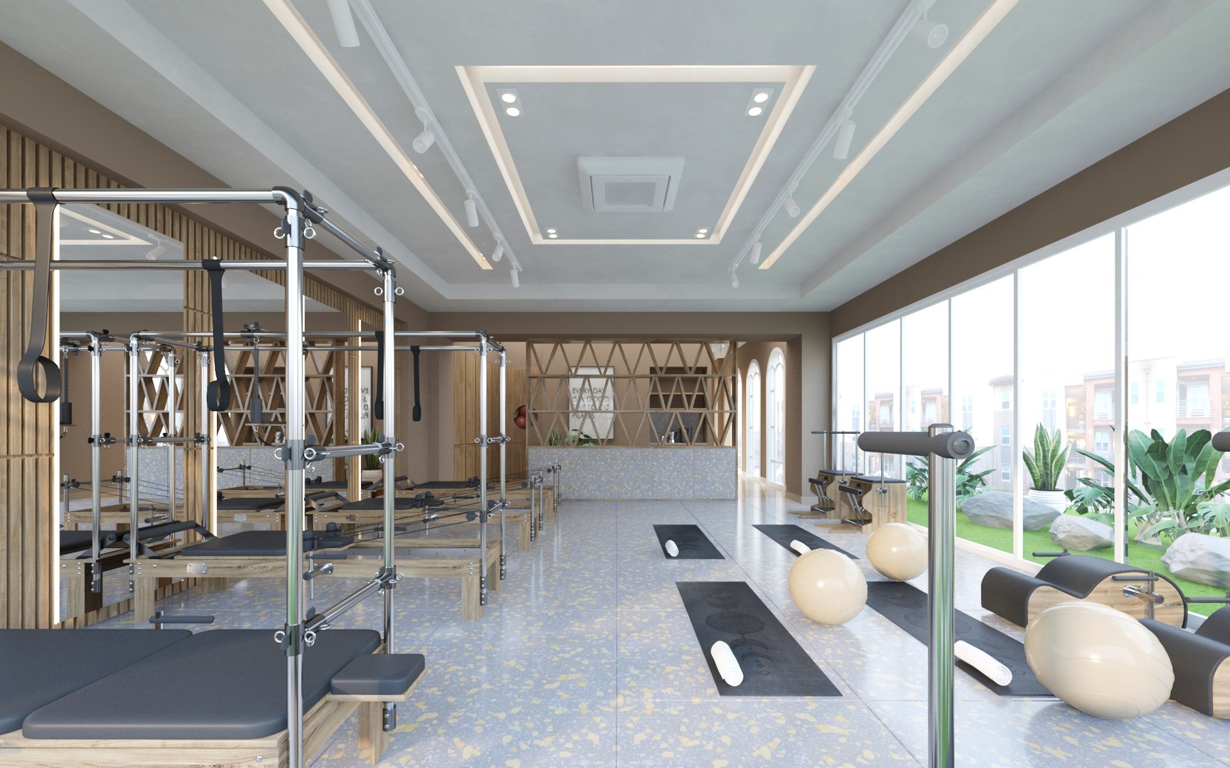 Pilates Reformer Studio Interior 3D Model - TurboSquid 1955494