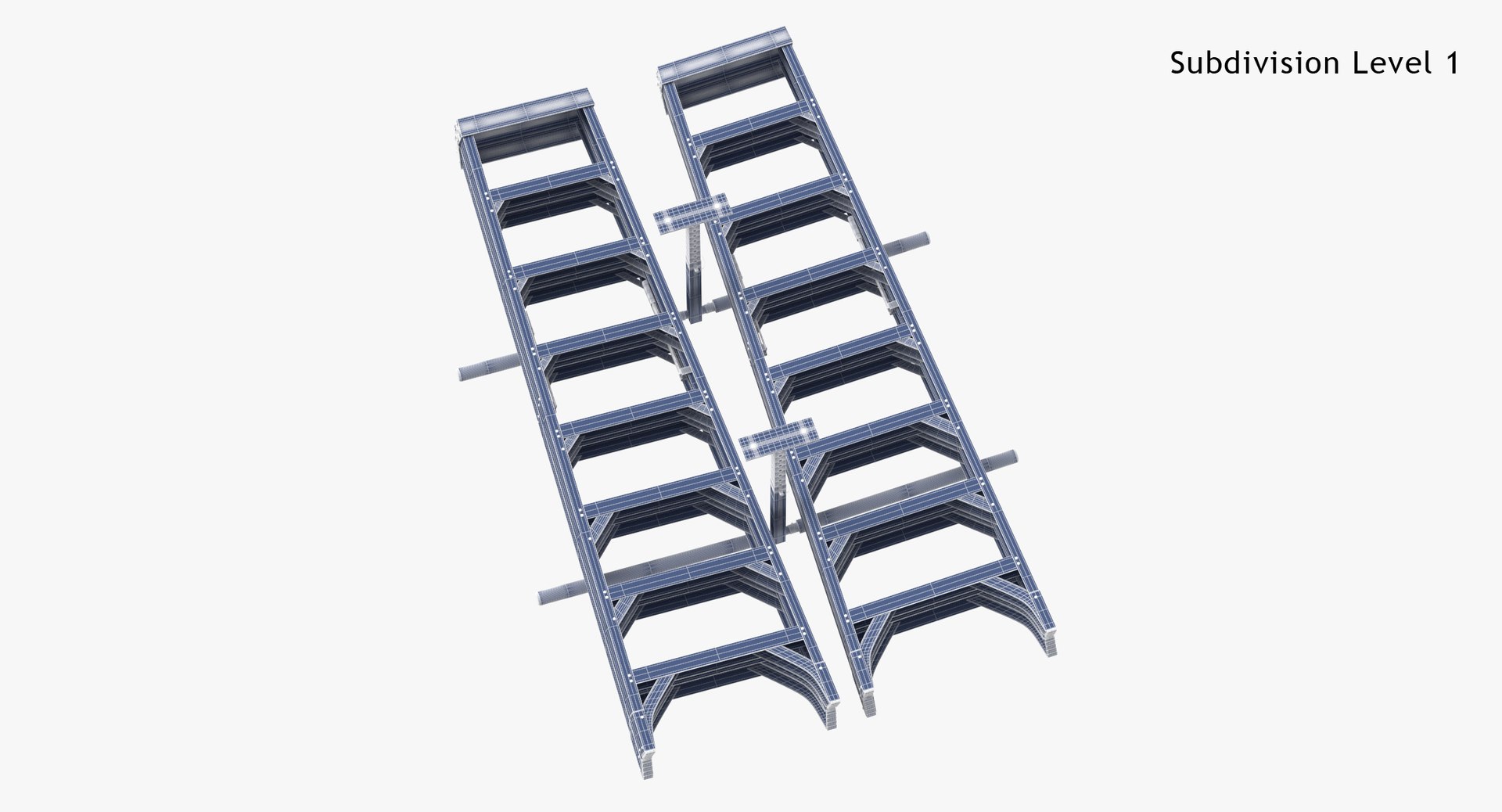 3D Ladder Storage 01 Tall Ladder Clean And Dirty - TurboSquid 2144604