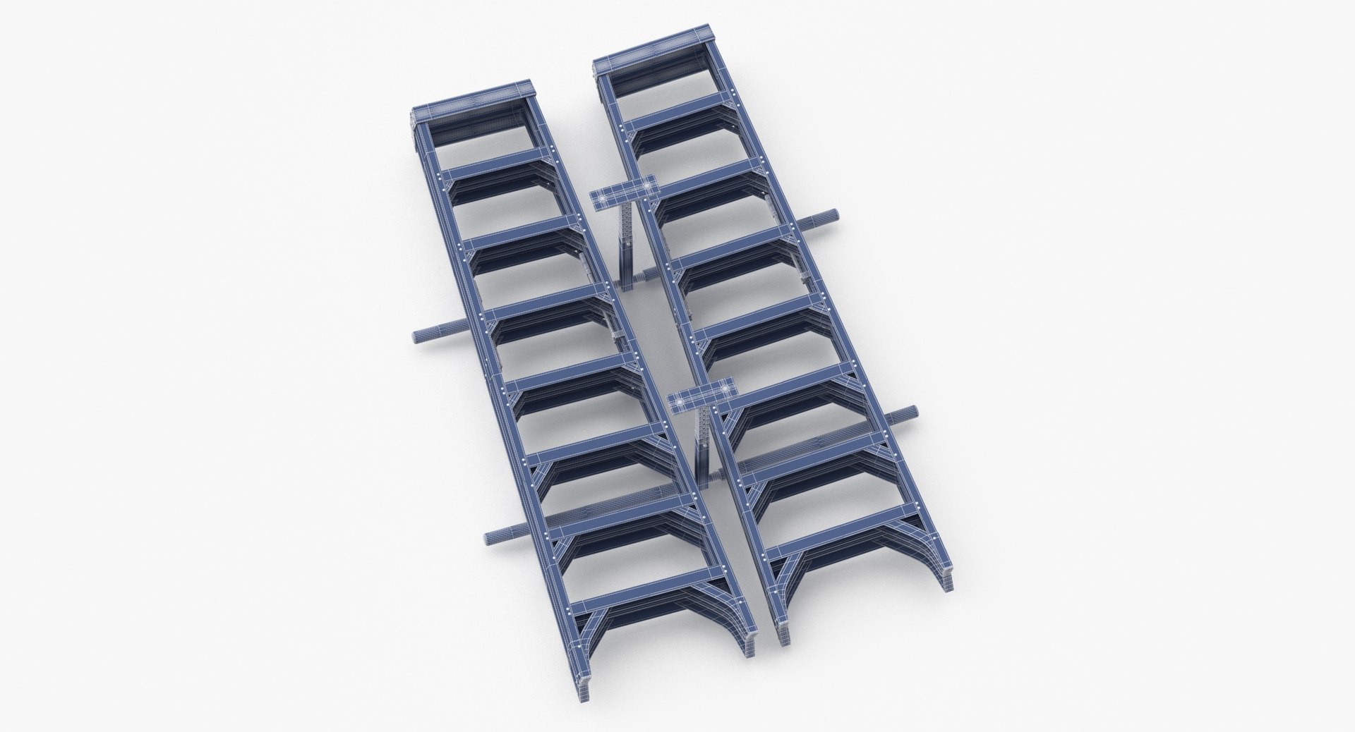 3D Ladder Storage 01 Tall Ladder Clean And Dirty - TurboSquid 2144604