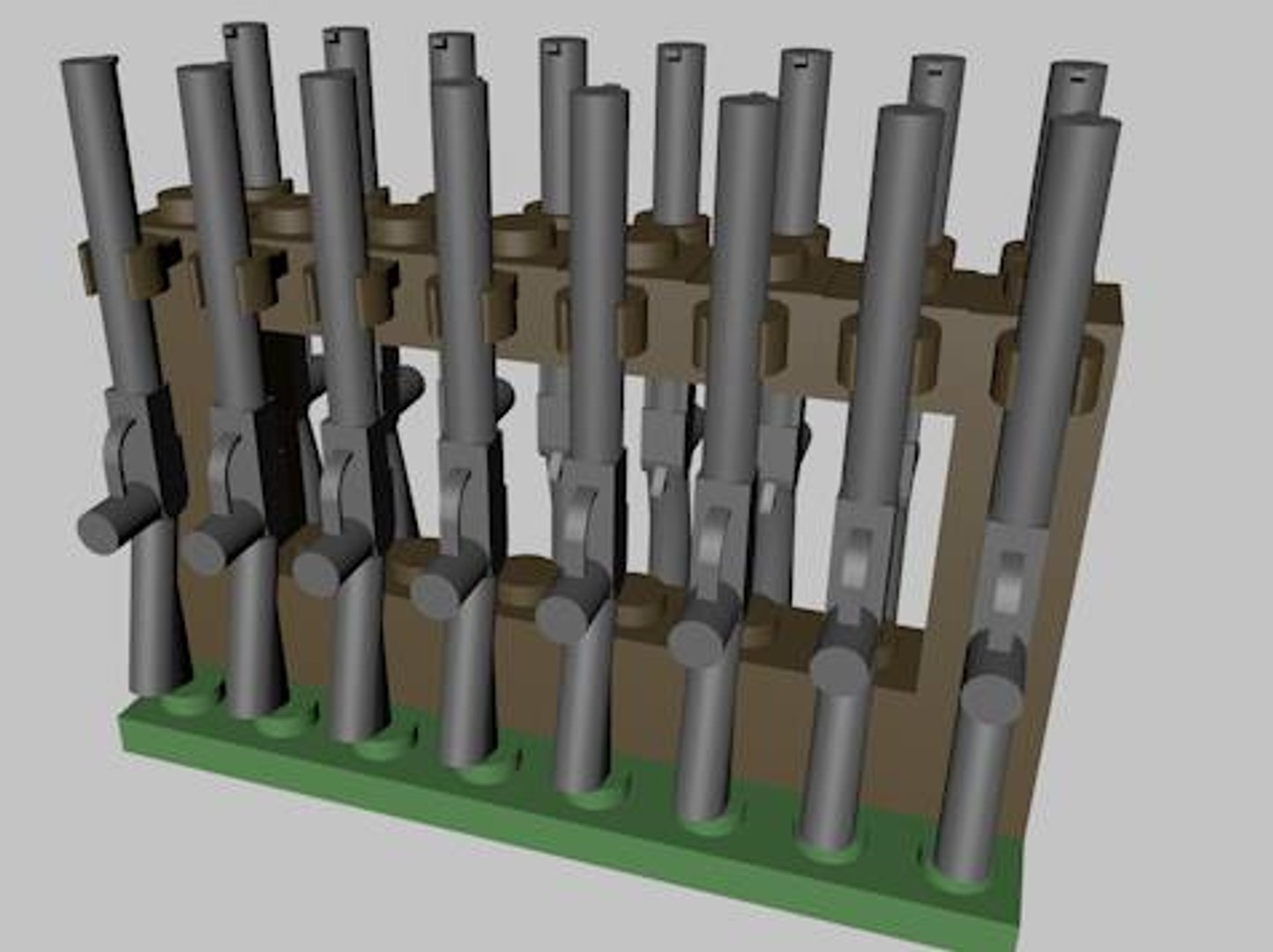 Lego Rack Guns Rifle 3d Model