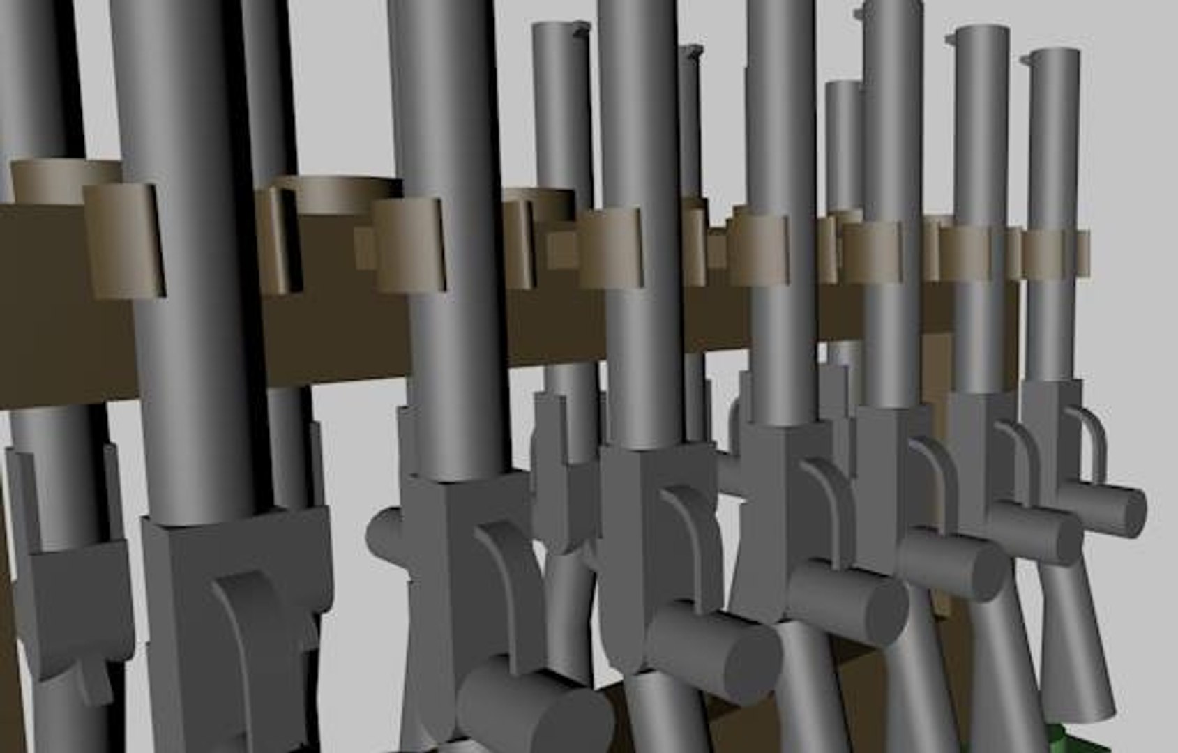 Lego Rack Guns Rifle 3d Model