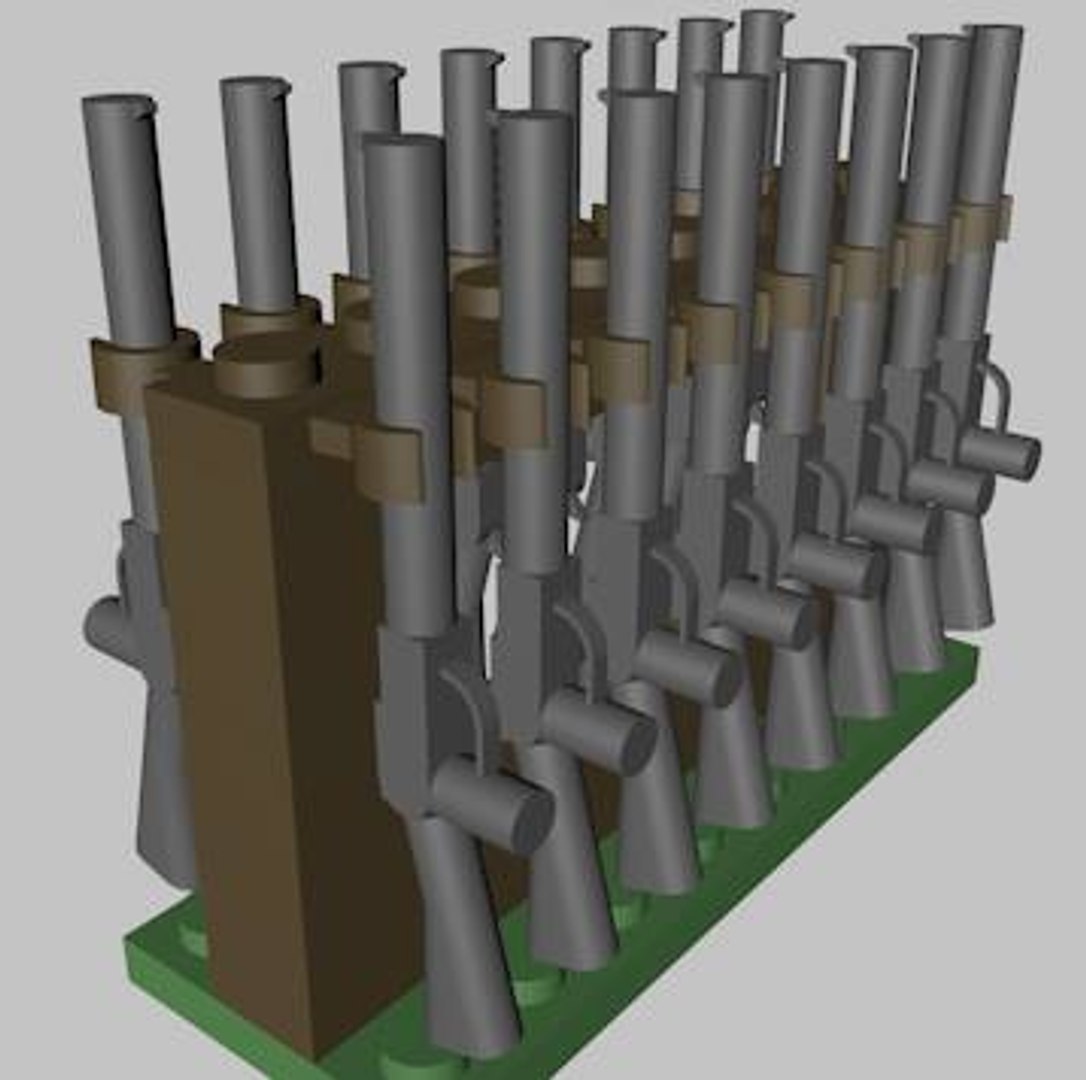 Lego Rack Guns Rifle 3d Model
