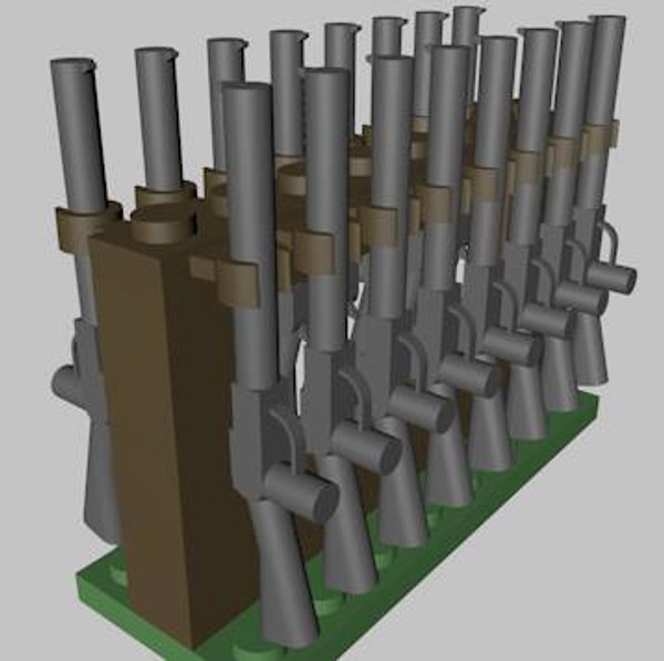 modelo 3d LEGO Rifle / Gun Rack - TurboSquid 893626