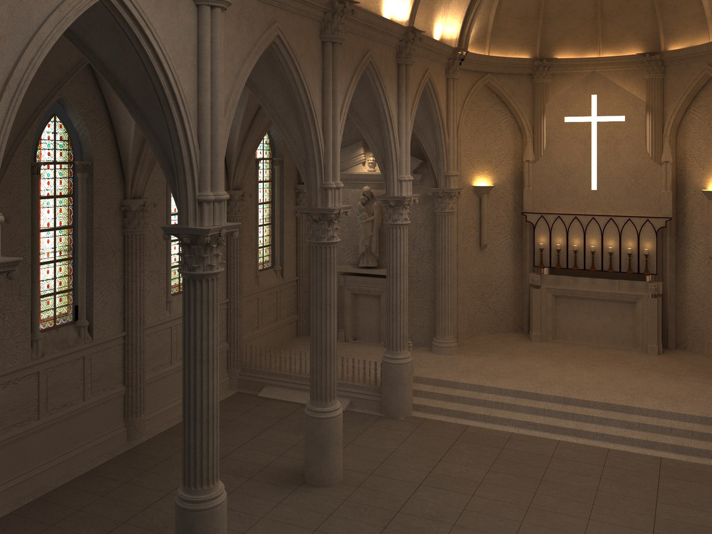 Church Interior 07 3D - TurboSquid 2000819