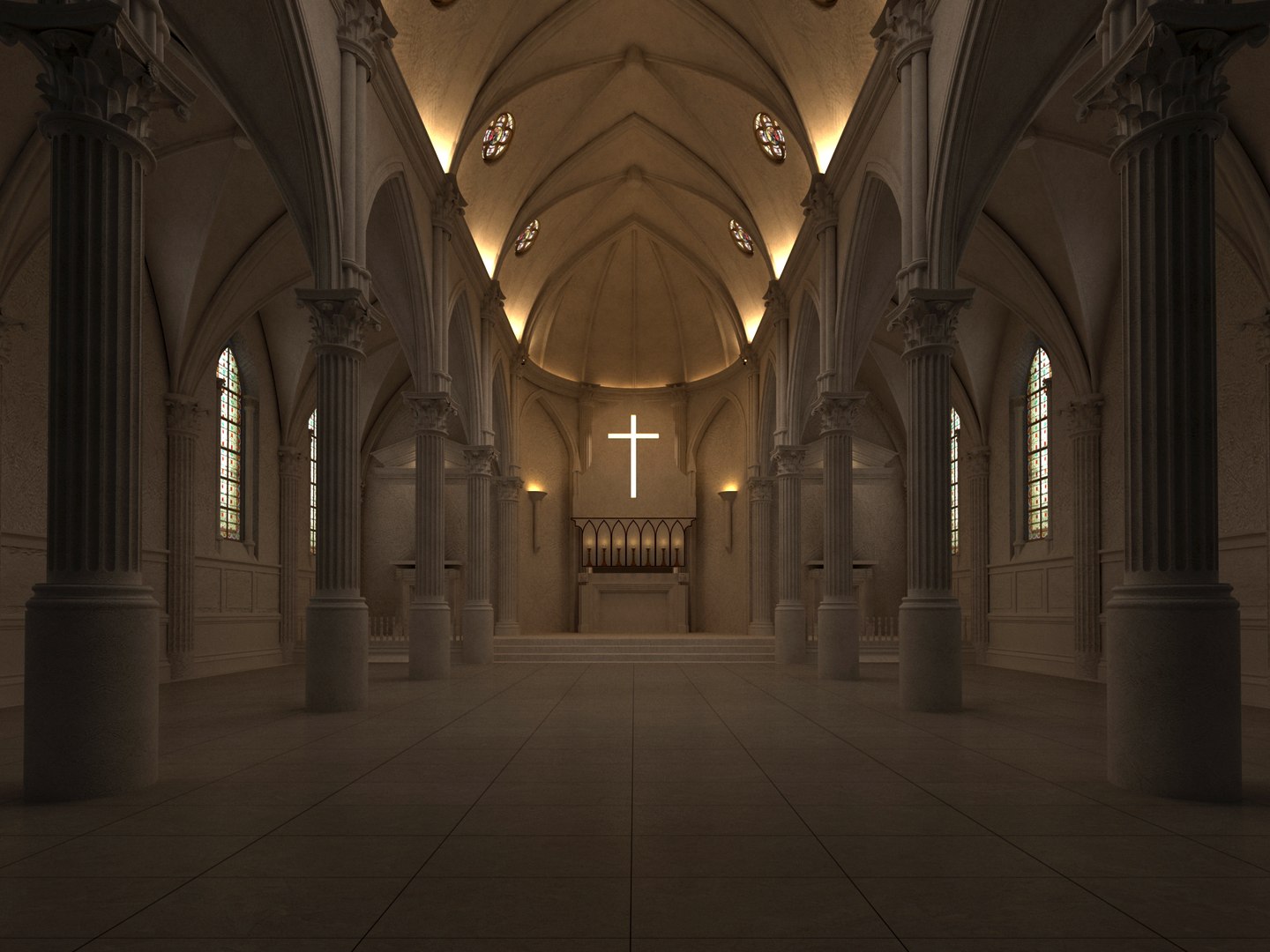 Church Interior 07 3D - TurboSquid 2000819