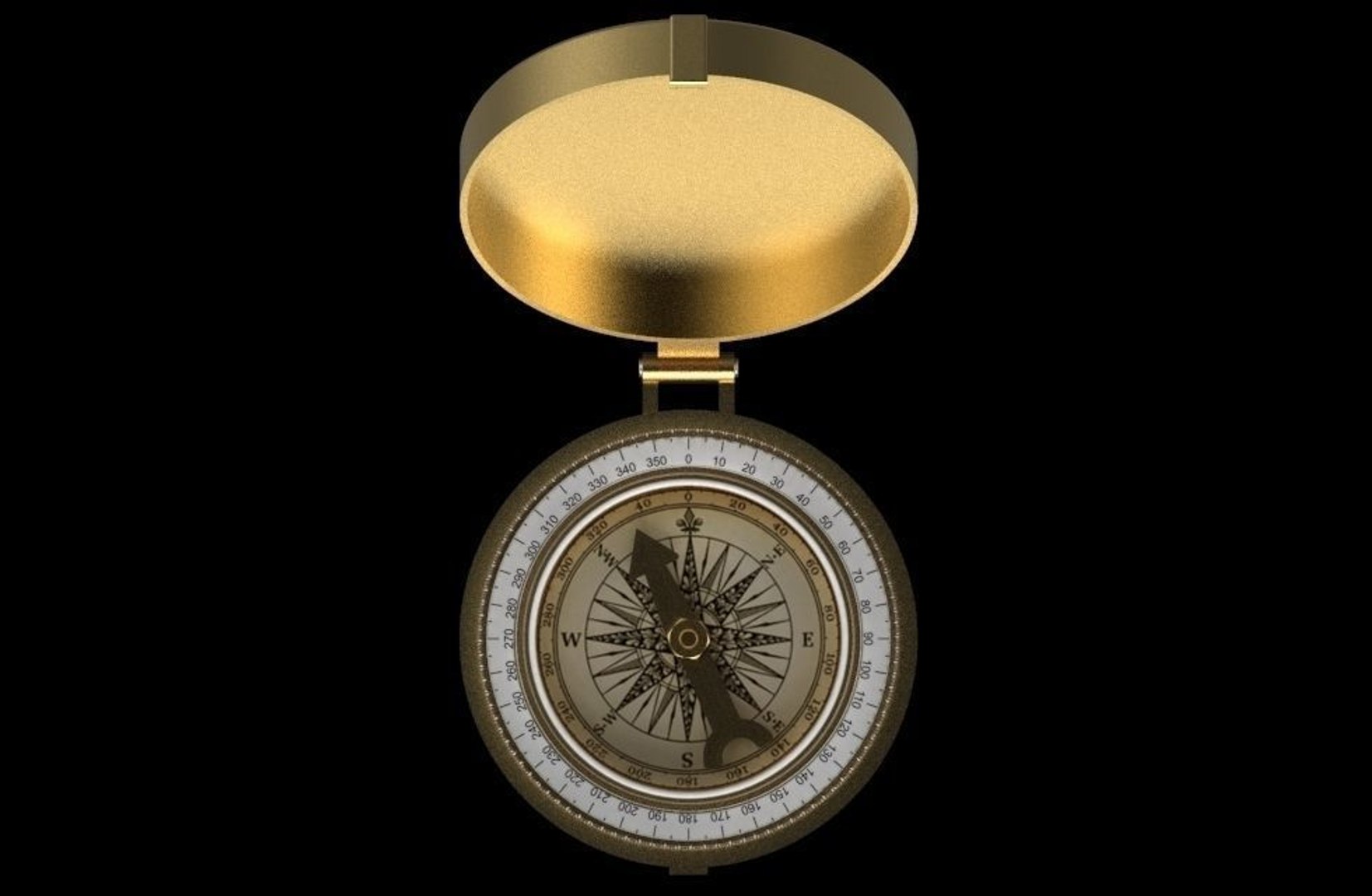 3D Compass Gold - TurboSquid 1501180