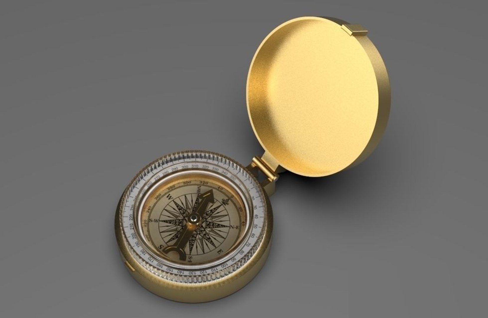 3D Compass Gold - TurboSquid 1501180