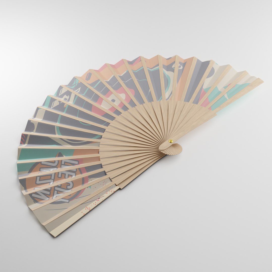 Wood Paper Fan 3D Model - TurboSquid 2223484