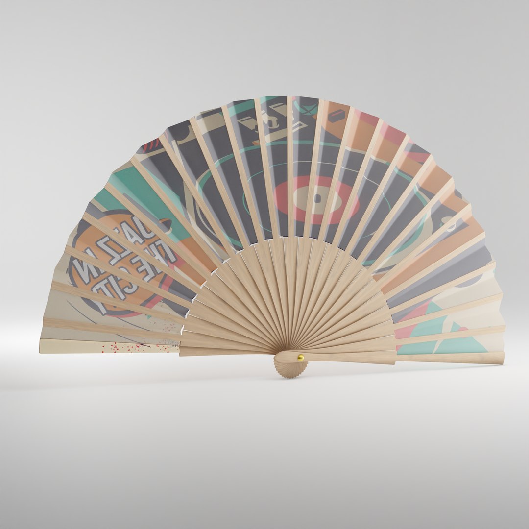 Wood Paper Fan 3D Model - TurboSquid 2223484