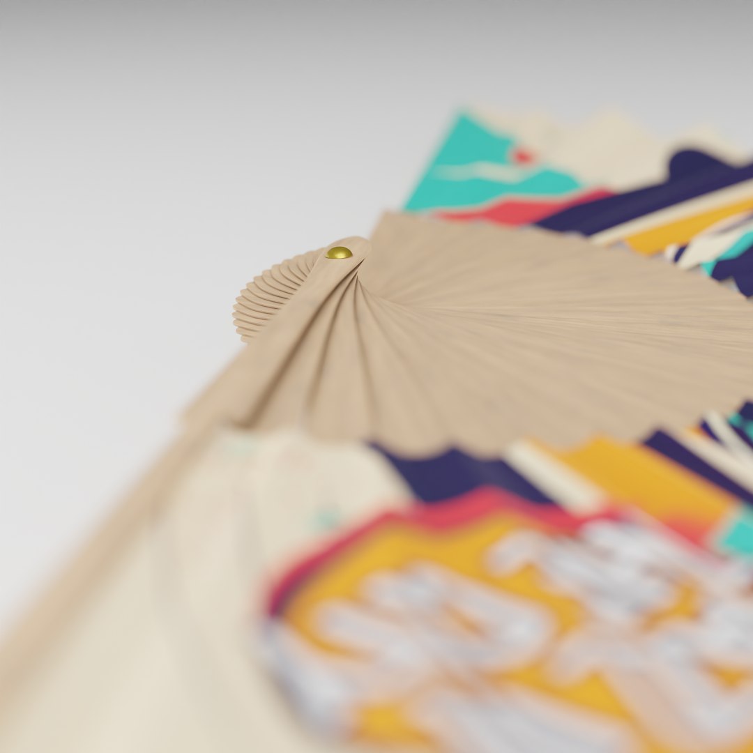 Wood Paper Fan 3D Model - TurboSquid 2223484