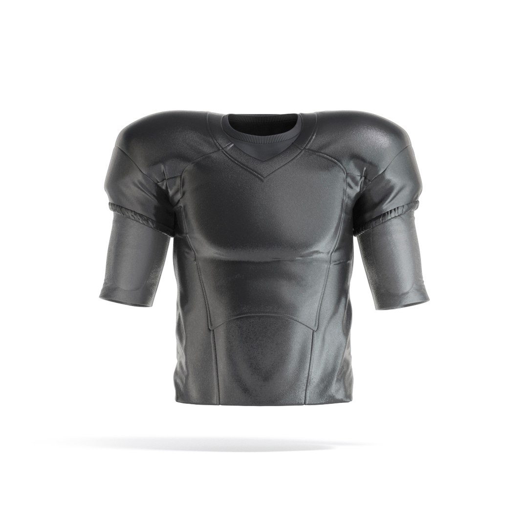3D Black American Football Jersey - Protect Quarterback Player Uniform ...