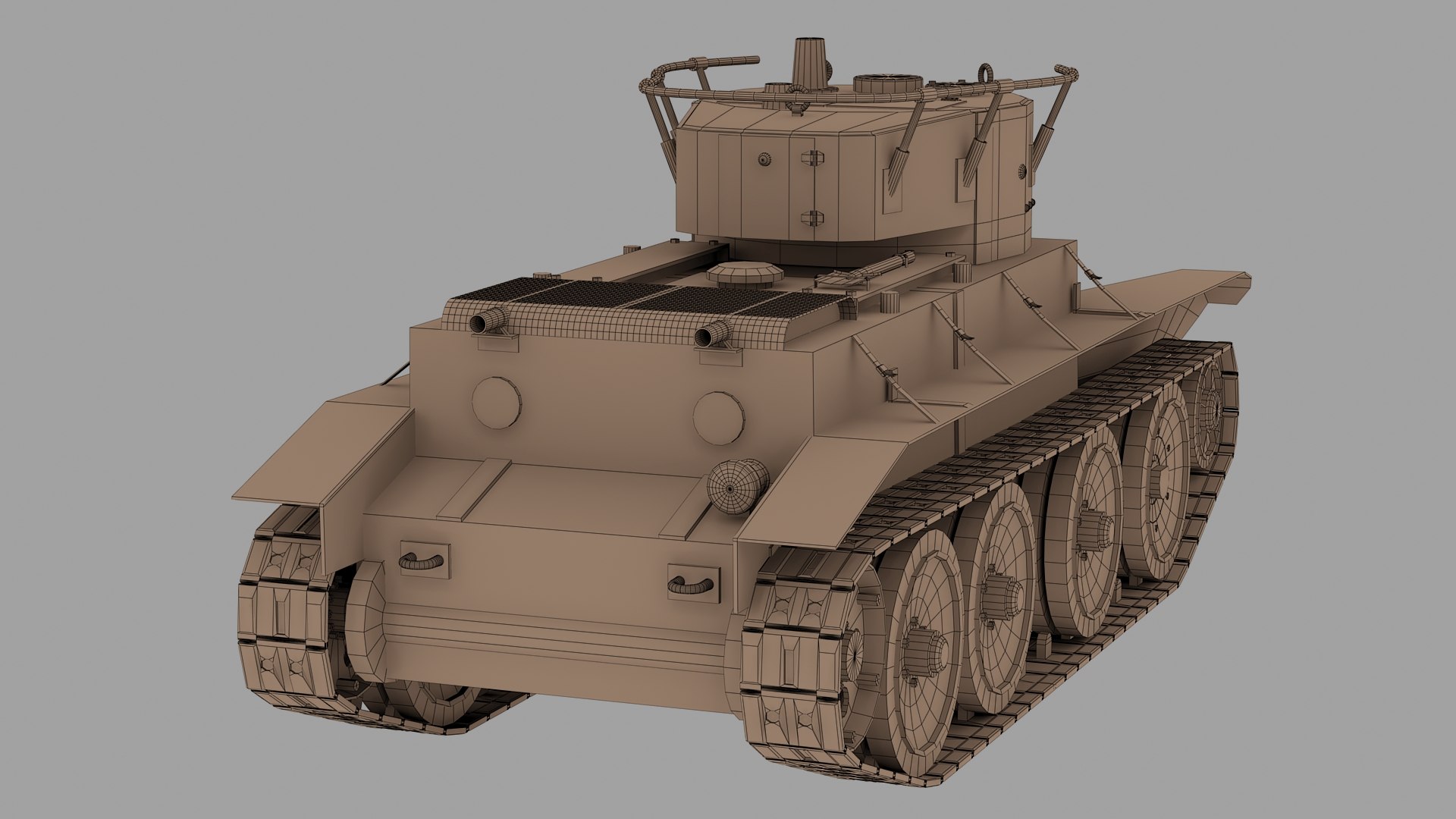 3d Ww2 Soviet Tank Bt Model