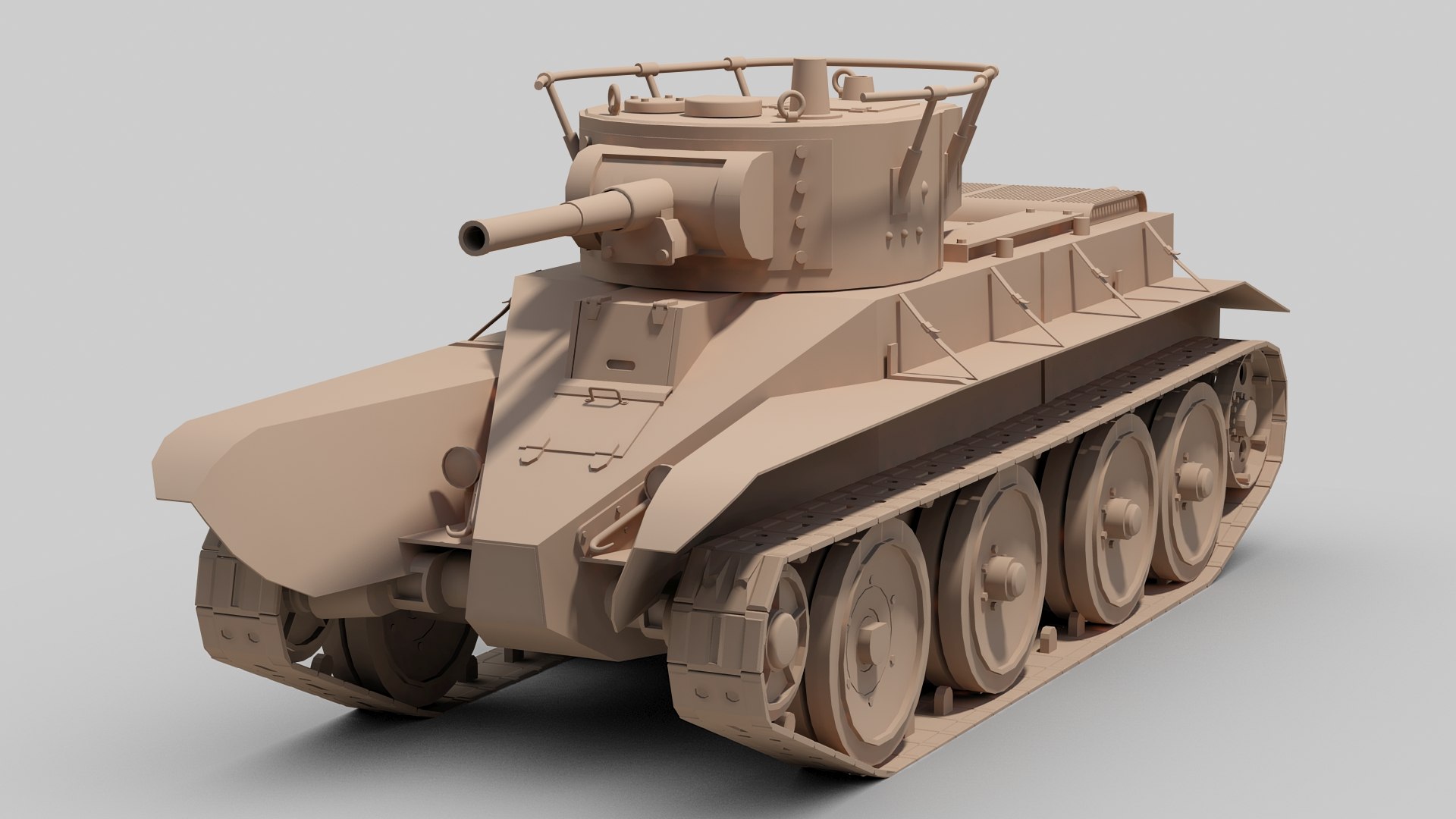 3d Ww2 Soviet Tank Bt Model