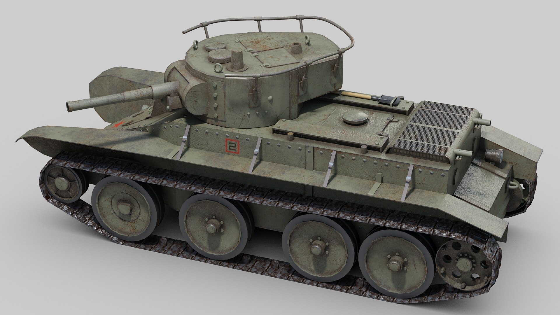 3d Ww2 Soviet Tank Bt Model