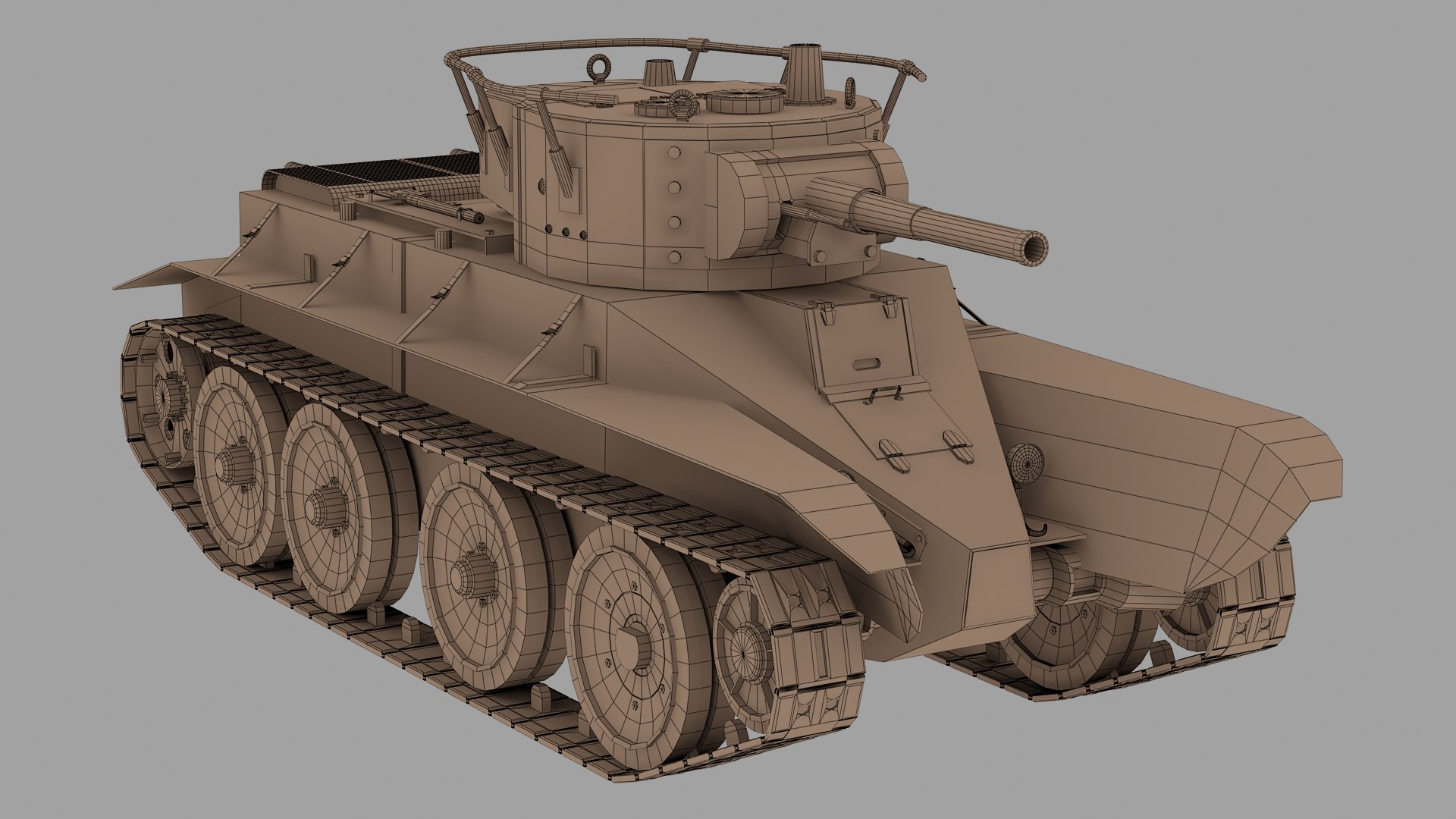 3d Ww2 Soviet Tank Bt Model