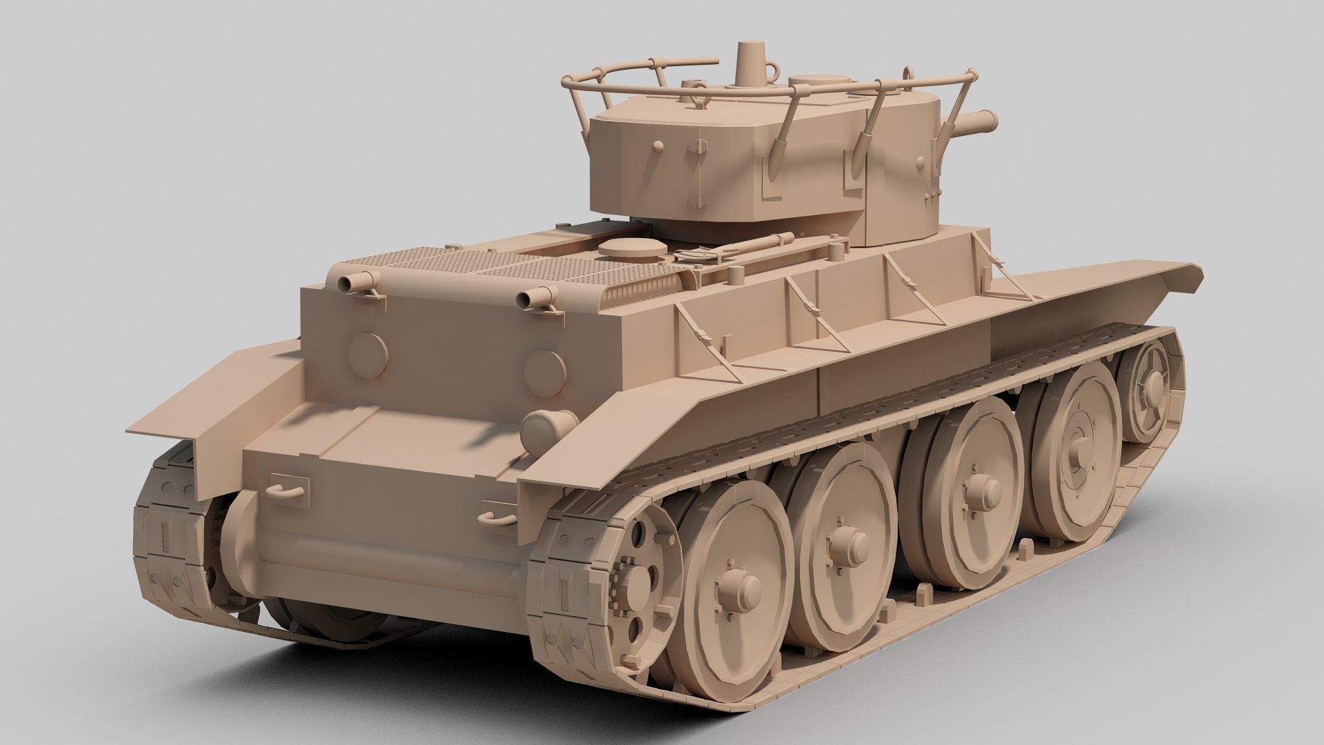 3d Ww2 Soviet Tank Bt Model