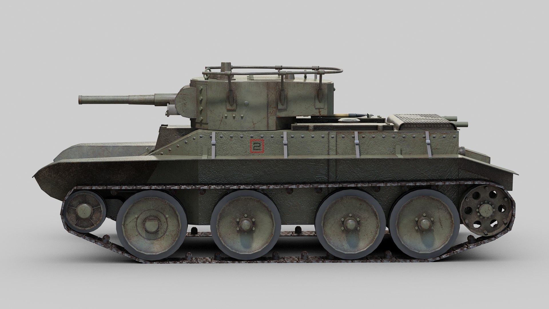 3d Ww2 Soviet Tank Bt Model