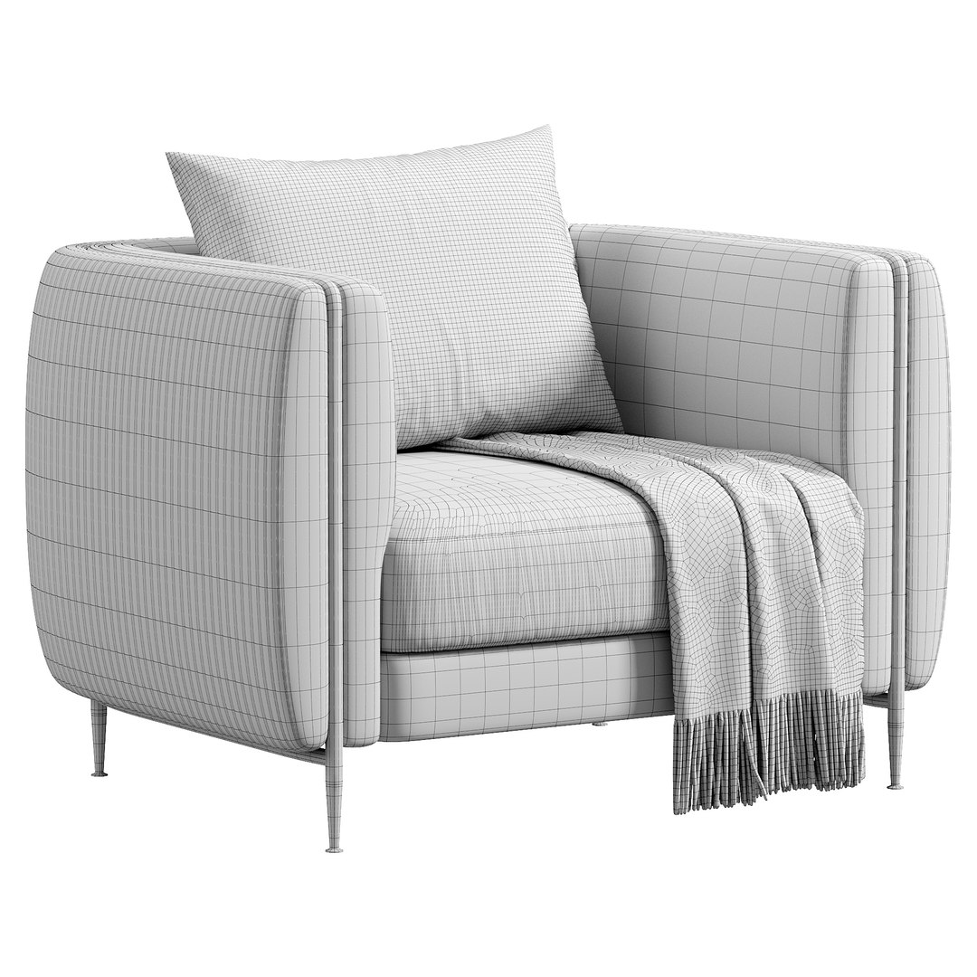 BARLOW Armchair By Mezzocollection 3D - TurboSquid 2272924