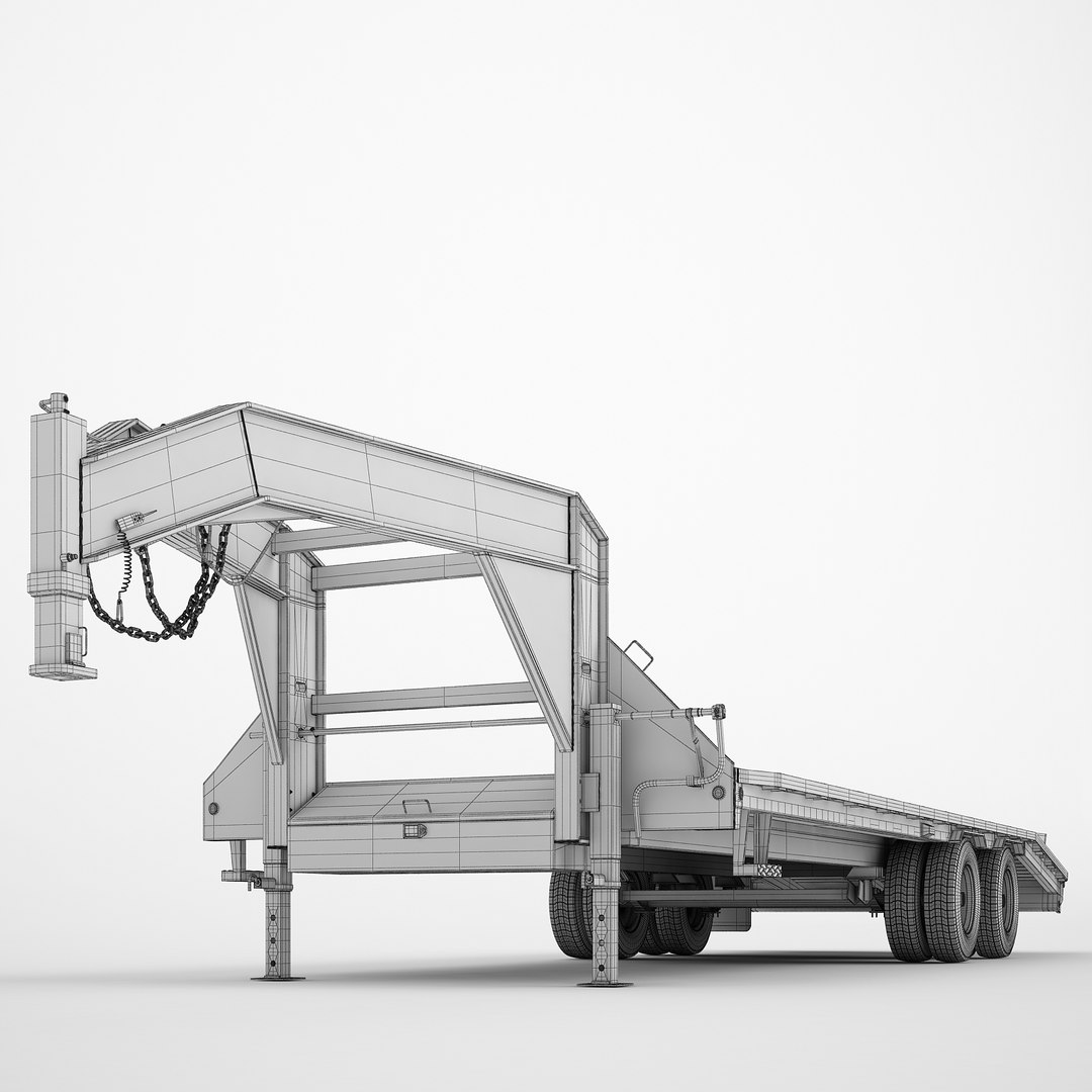 Gooseneck Trailer 3D Model - TurboSquid 1583401