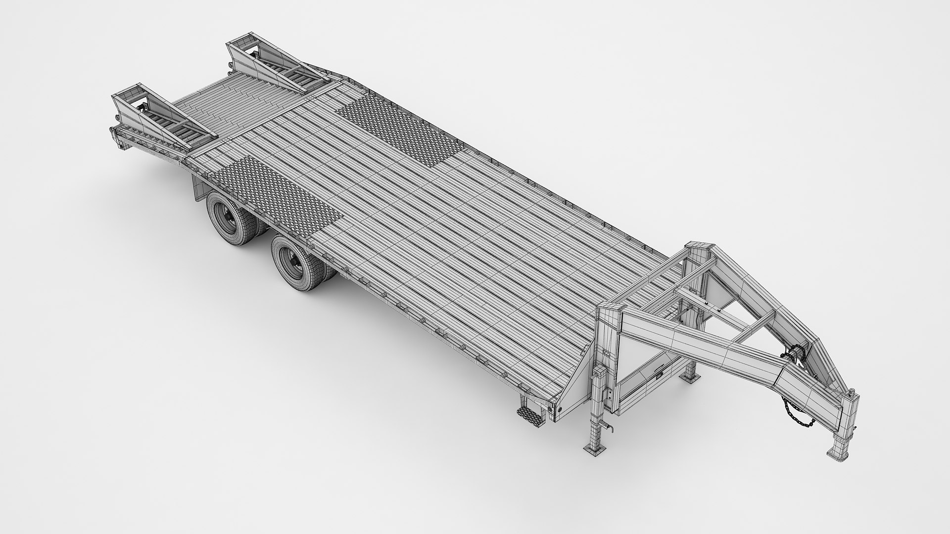 Gooseneck trailer 3D model - TurboSquid 1583401