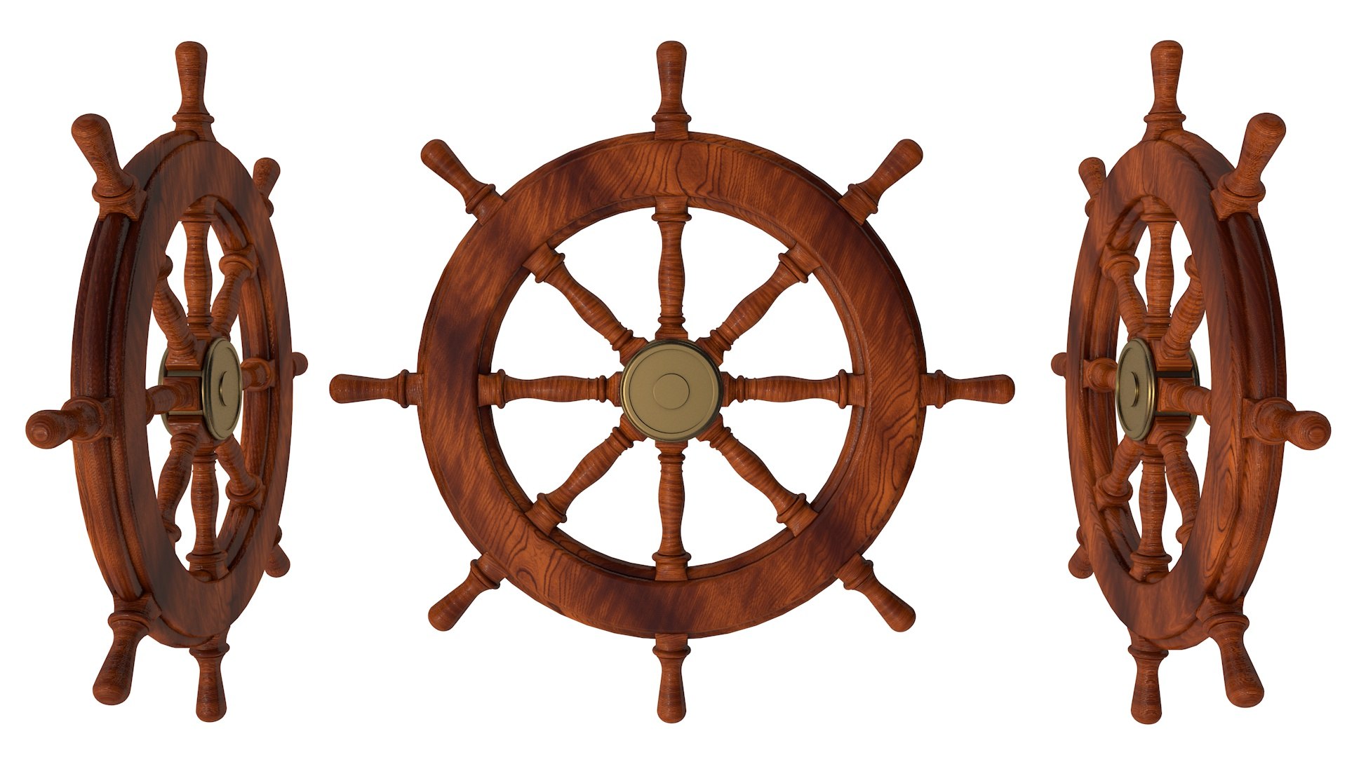 3D Wooden Helm Wheel - TurboSquid 1832344